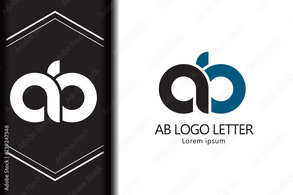 alphabet logo AB letter with combination, lowercase for business ...