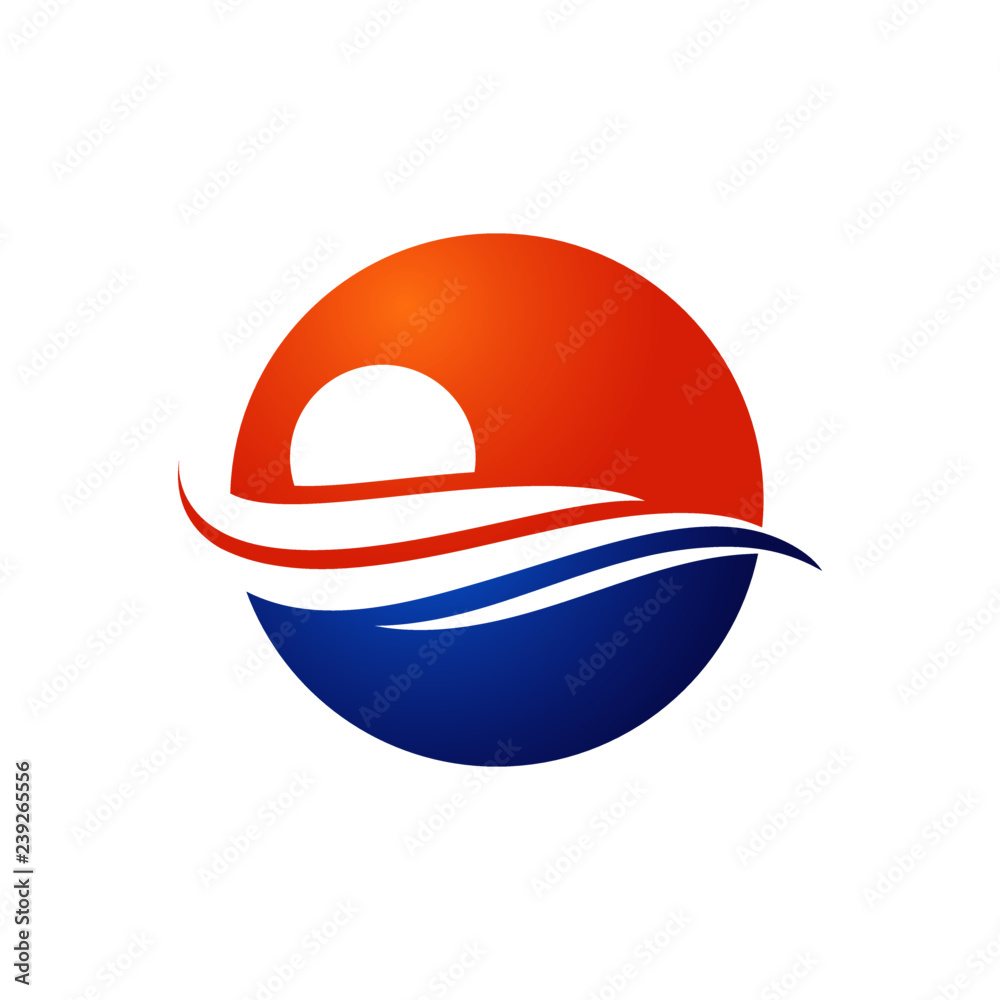 Simple Unique sea ocean Icon Symbol Logo For Business Stock Vector ...