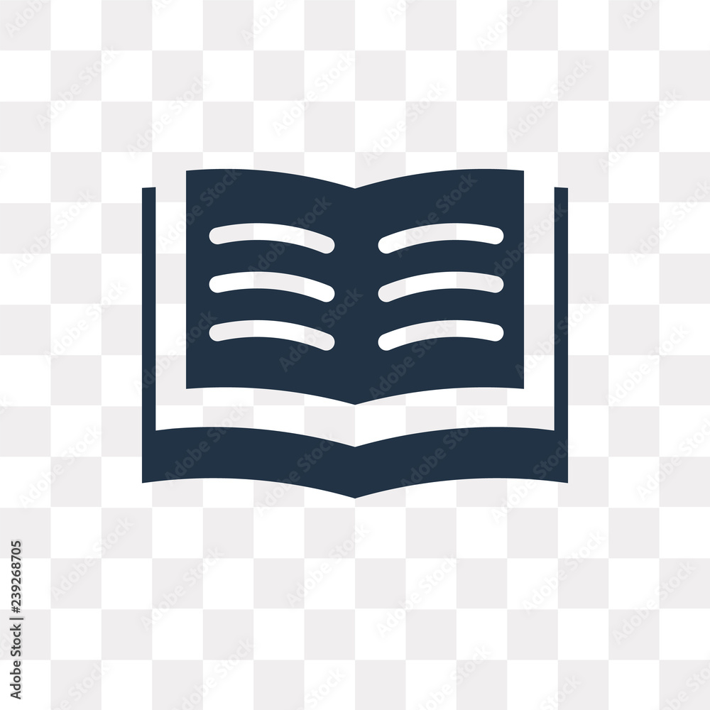 Open book vector icon isolated on transparent background, Open book ...