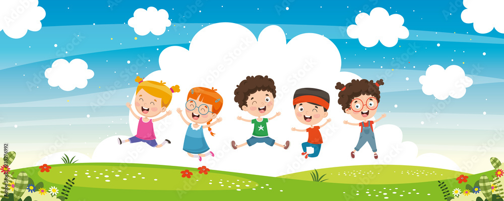 Vector Illustration Of Children Stock Vector | Adobe Stock