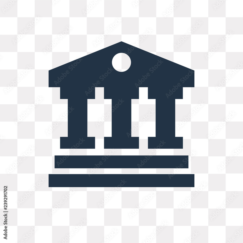Courthouse vector icon isolated on transparent background, Courthouse ...