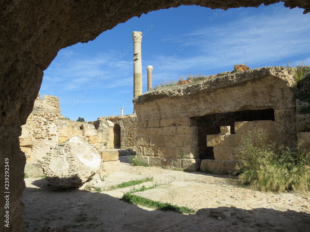 Carthago ruins of capital city of the ancient Carthaginian civilization ...