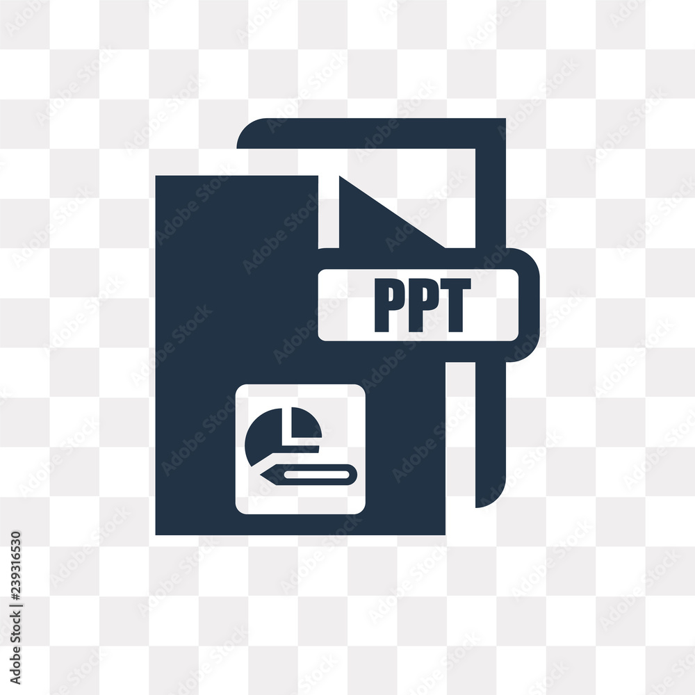 Ppt vector icon isolated on transparent background, Ppt transparency ...