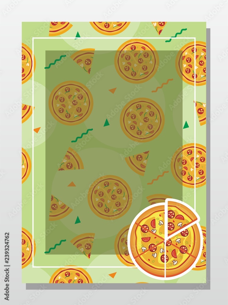 Pizza background template for menu/label/card/poster design Stock ...