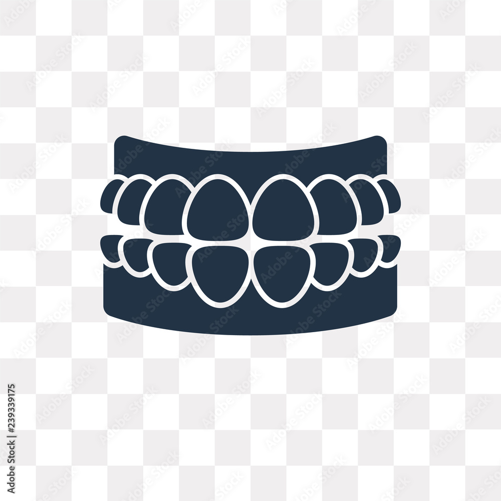 Dentures vector icon isolated on transparent background, Dentures ...