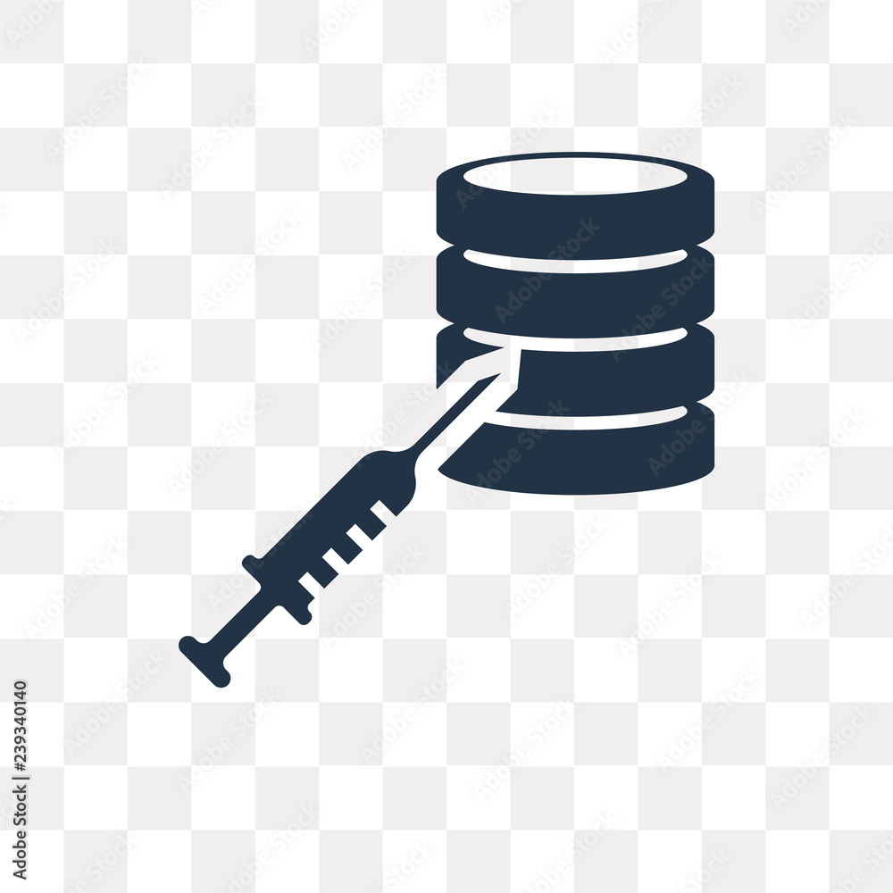 Code injection vector icon isolated on transparent background, Code ...
