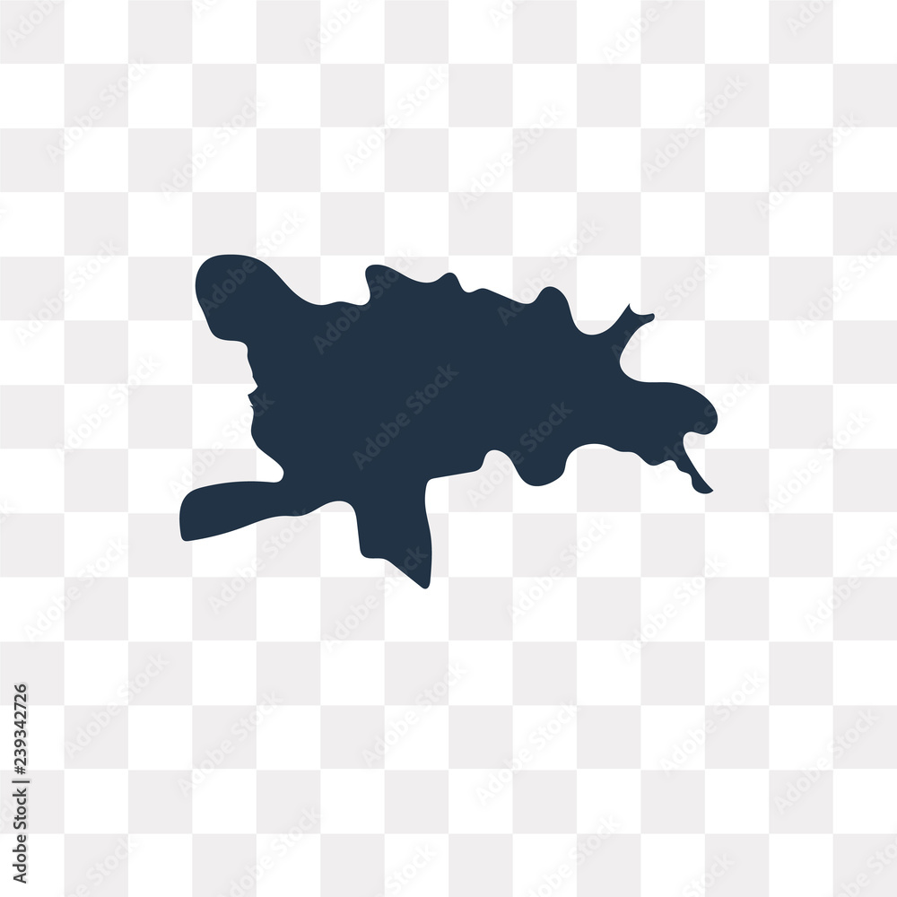 Dominican Republic map vector icon isolated on transparent background ...