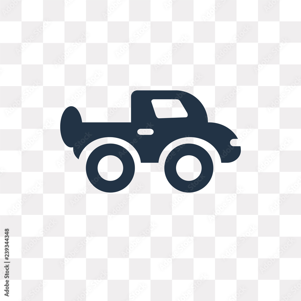 Pickup truck vector icon isolated on transparent background, Pickup ...