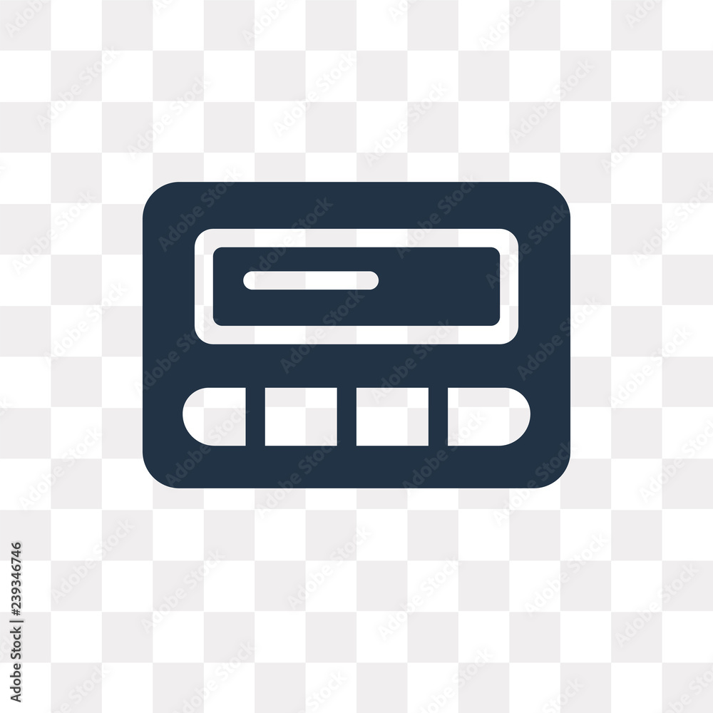 Pager vector icon isolated on transparent background, Pager ...