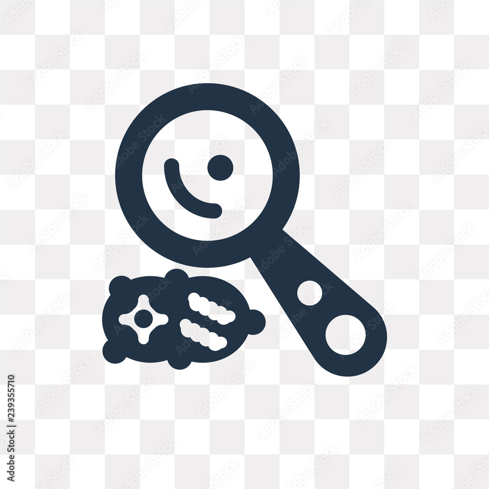 Microbiology vector icon isolated on transparent background ...