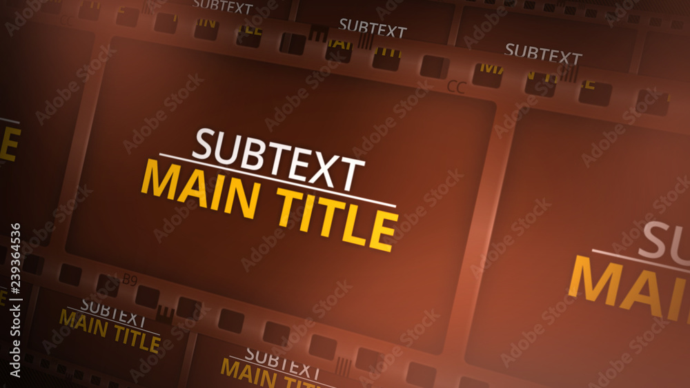 Film Reel Title Stock Template | Adobe Stock