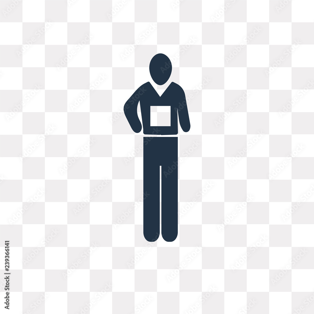 Stick Man Reading vector icon isolated on transparent background, Stick ...