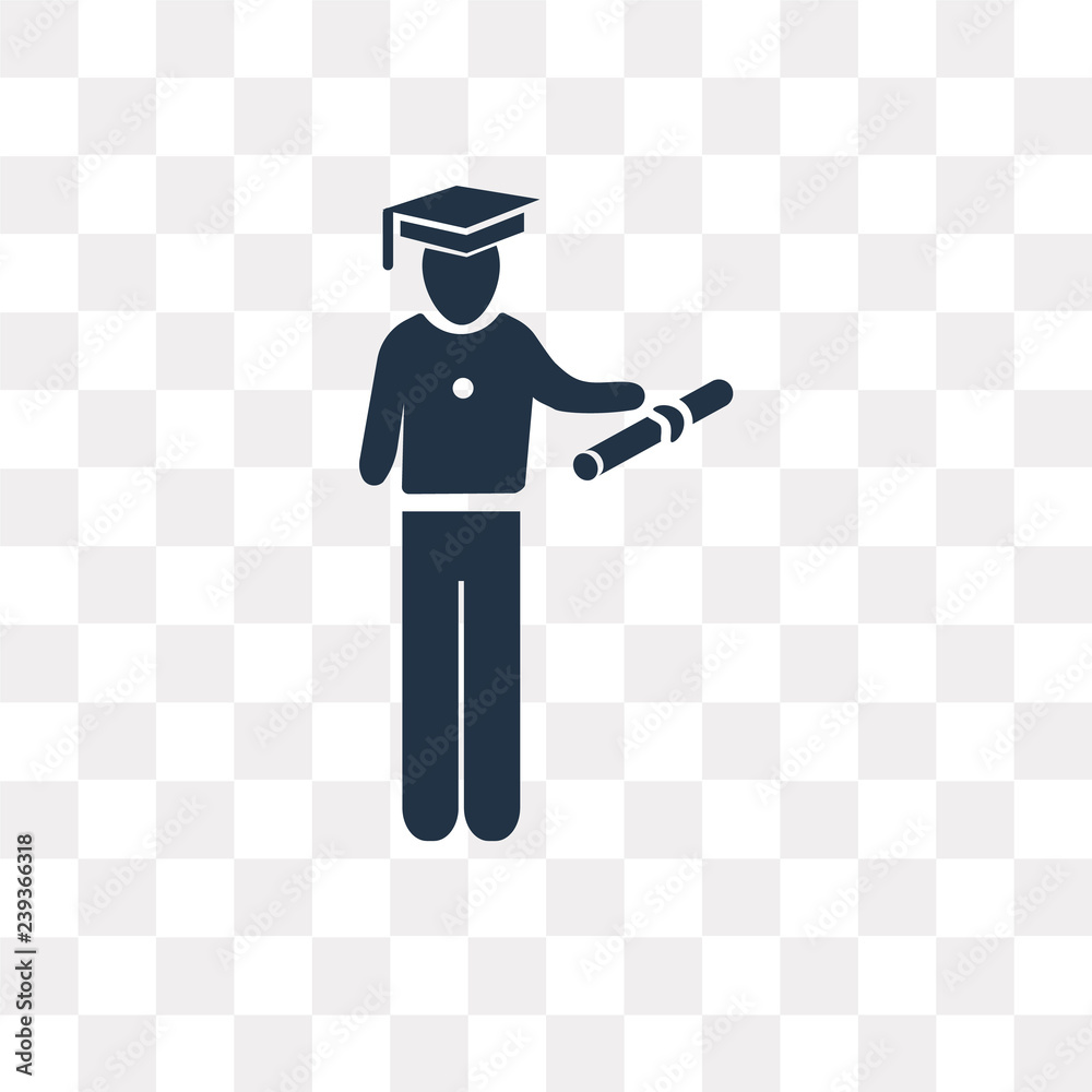 Stick Man Graduated vector icon isolated on transparent background ...