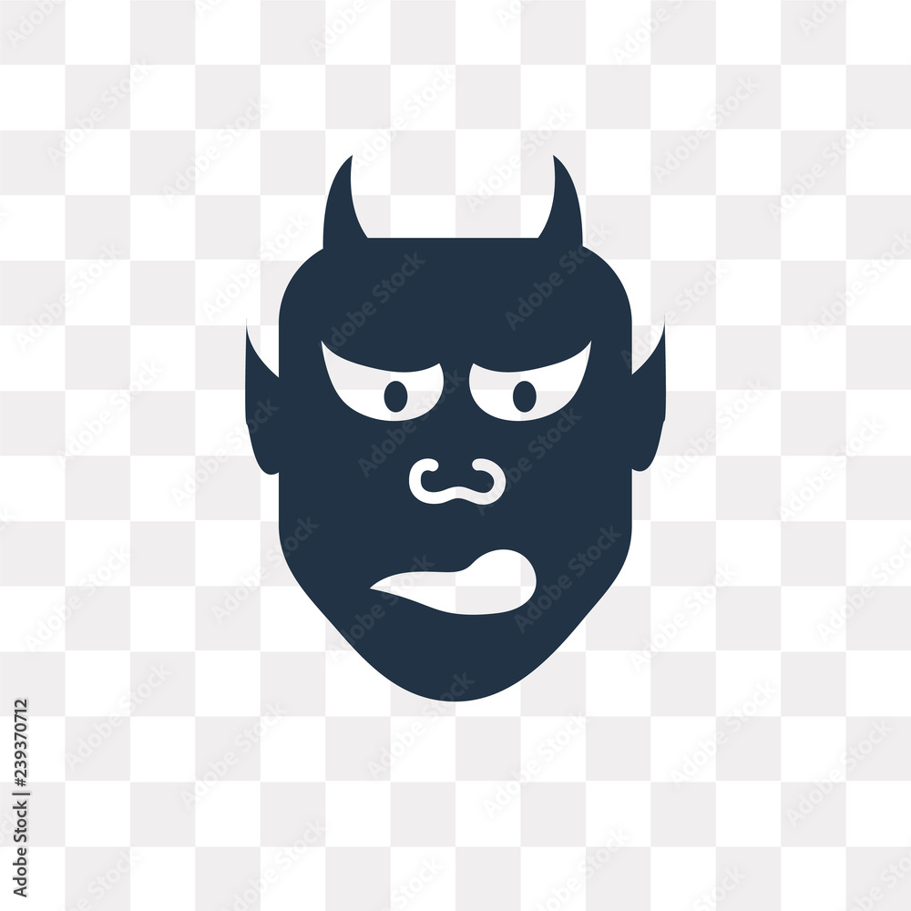 Hannya vector icon isolated on transparent background, Hannya ...