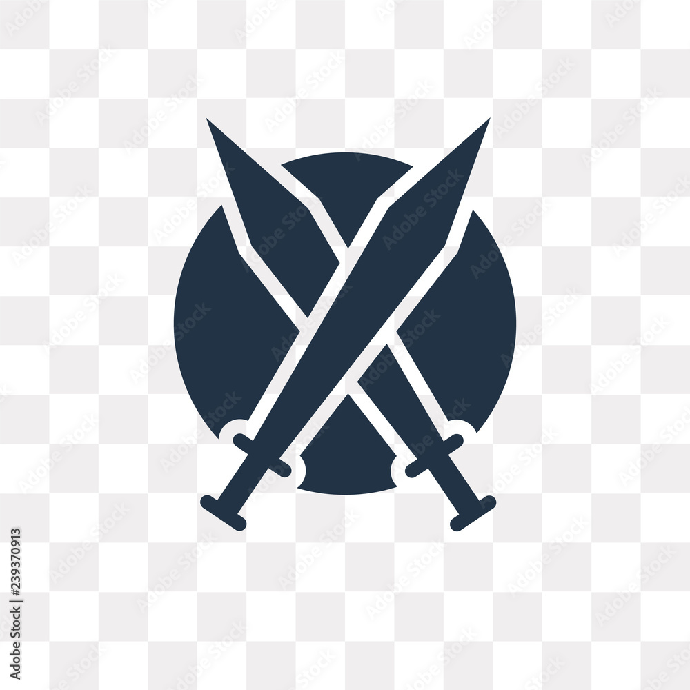 Katana vector icon isolated on transparent background, Katana ...