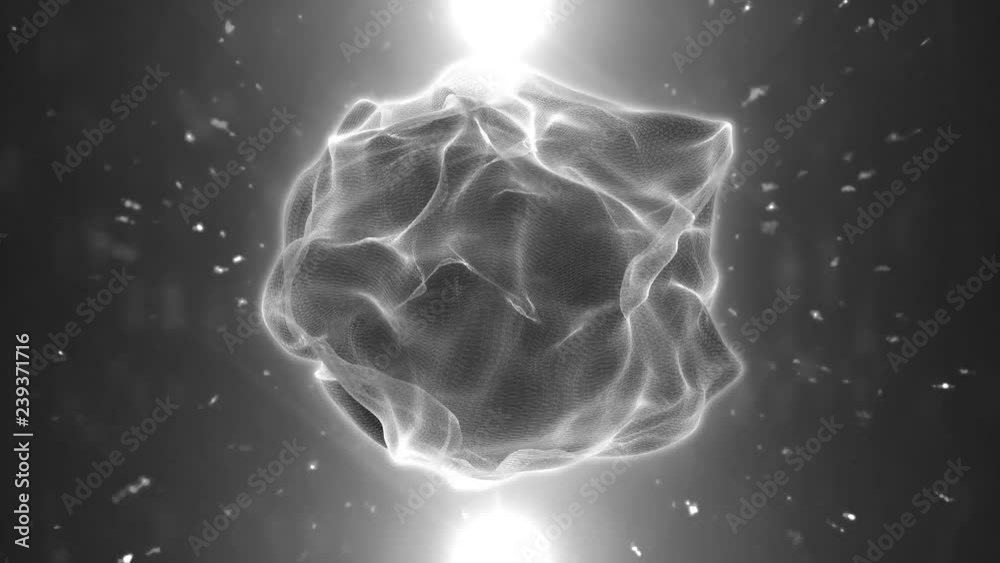 Organic Plasma Sphere Background Loop/ 4k animation of an abstract ...