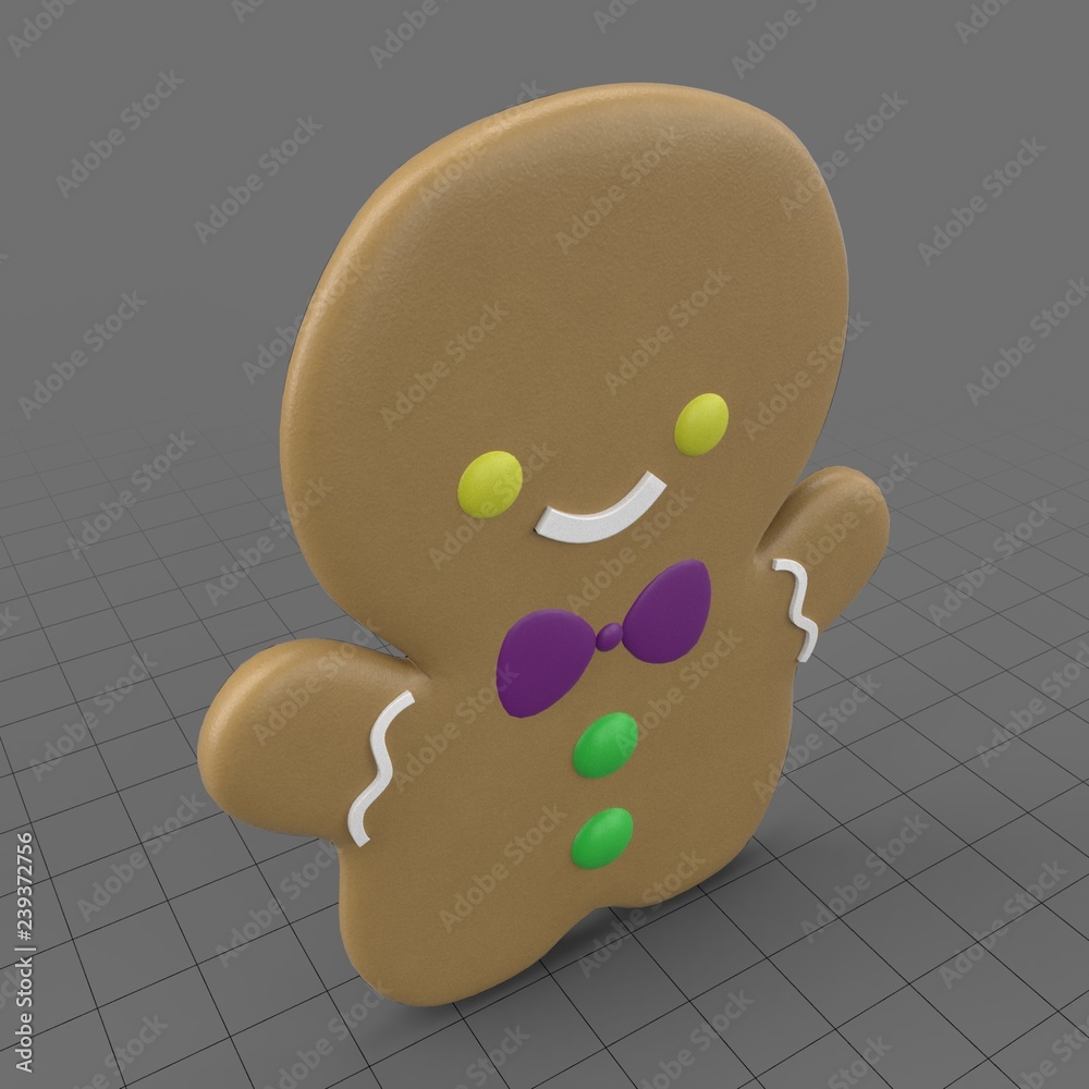Gingerbread man cookie Stock 3D asset | Adobe Stock