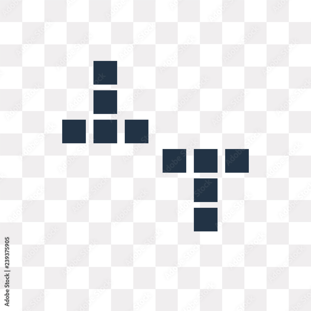 Tetris vector icon isolated on transparent background, Tetris ...