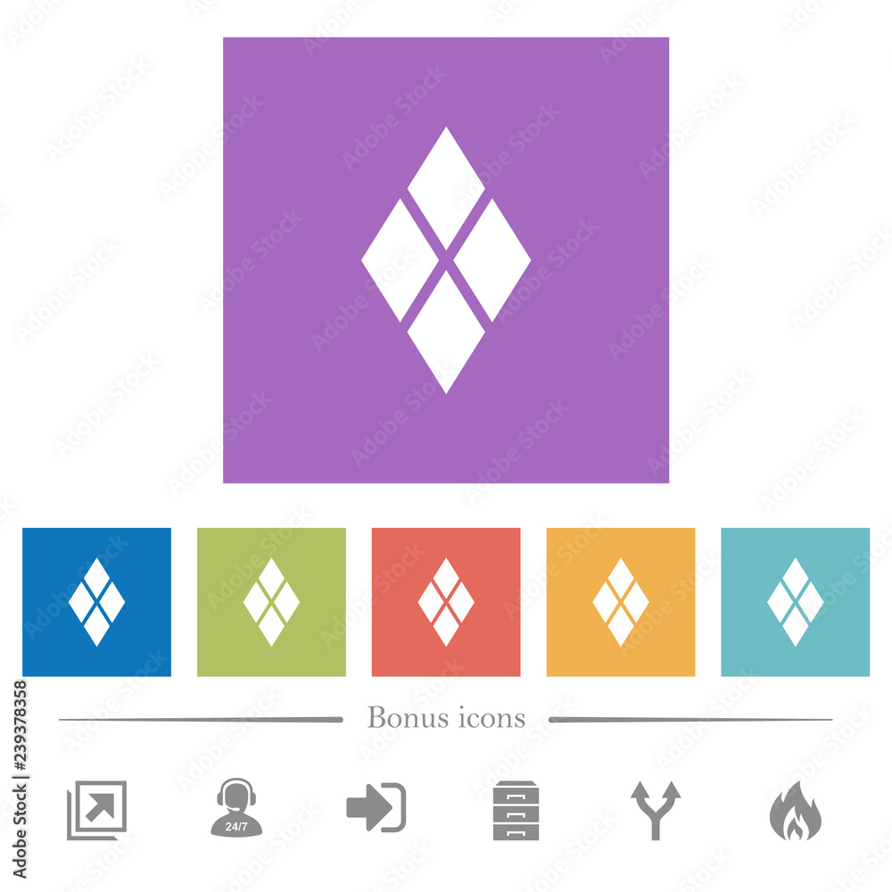 Diamond tile pattern flat white icons in square backgrounds Stock ...