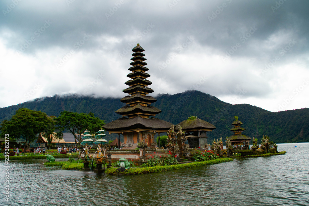 Bali attractions concept. Beautiful view of Royal family Temple or ...