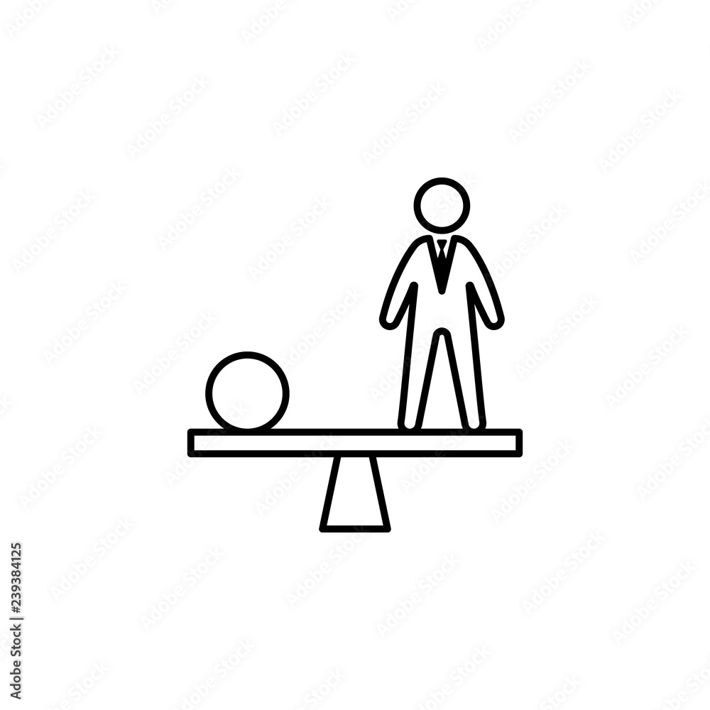 Balance, employee, worker icon on white background. Can be used for web ...