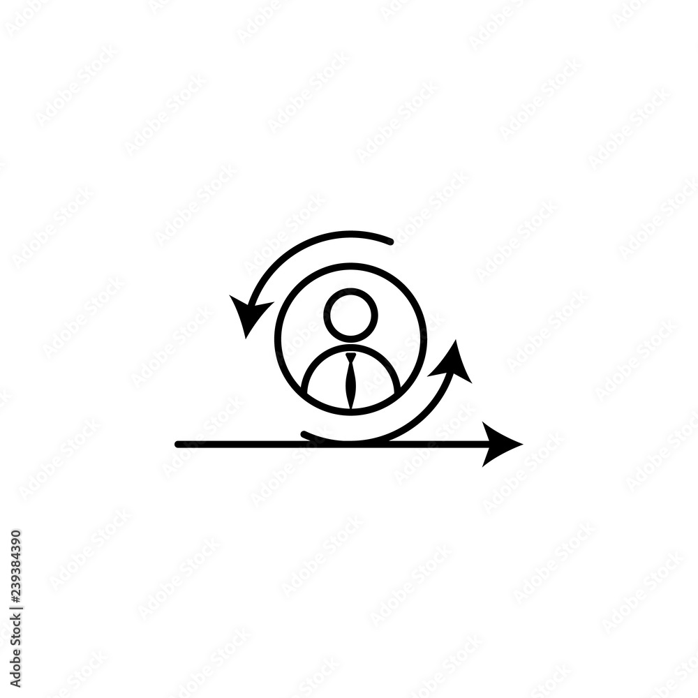 Agile, manager, scrum, worker icon on white background. Can be used for ...