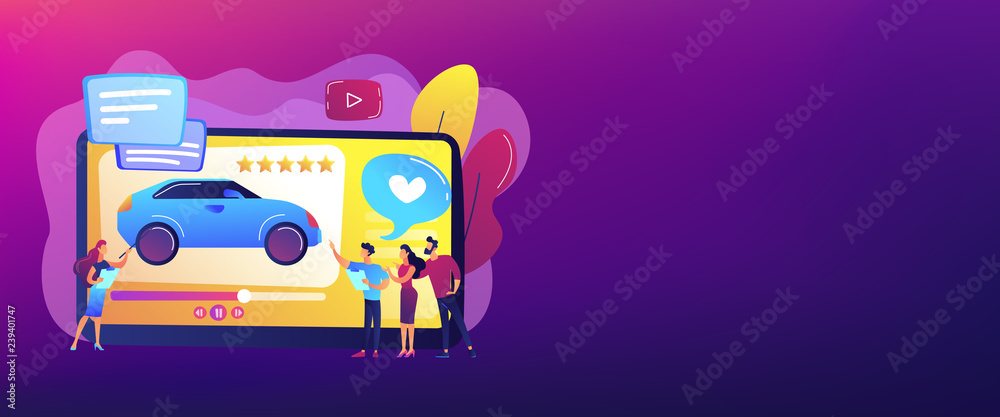 Customers like video with experts and modern car review with rating ...