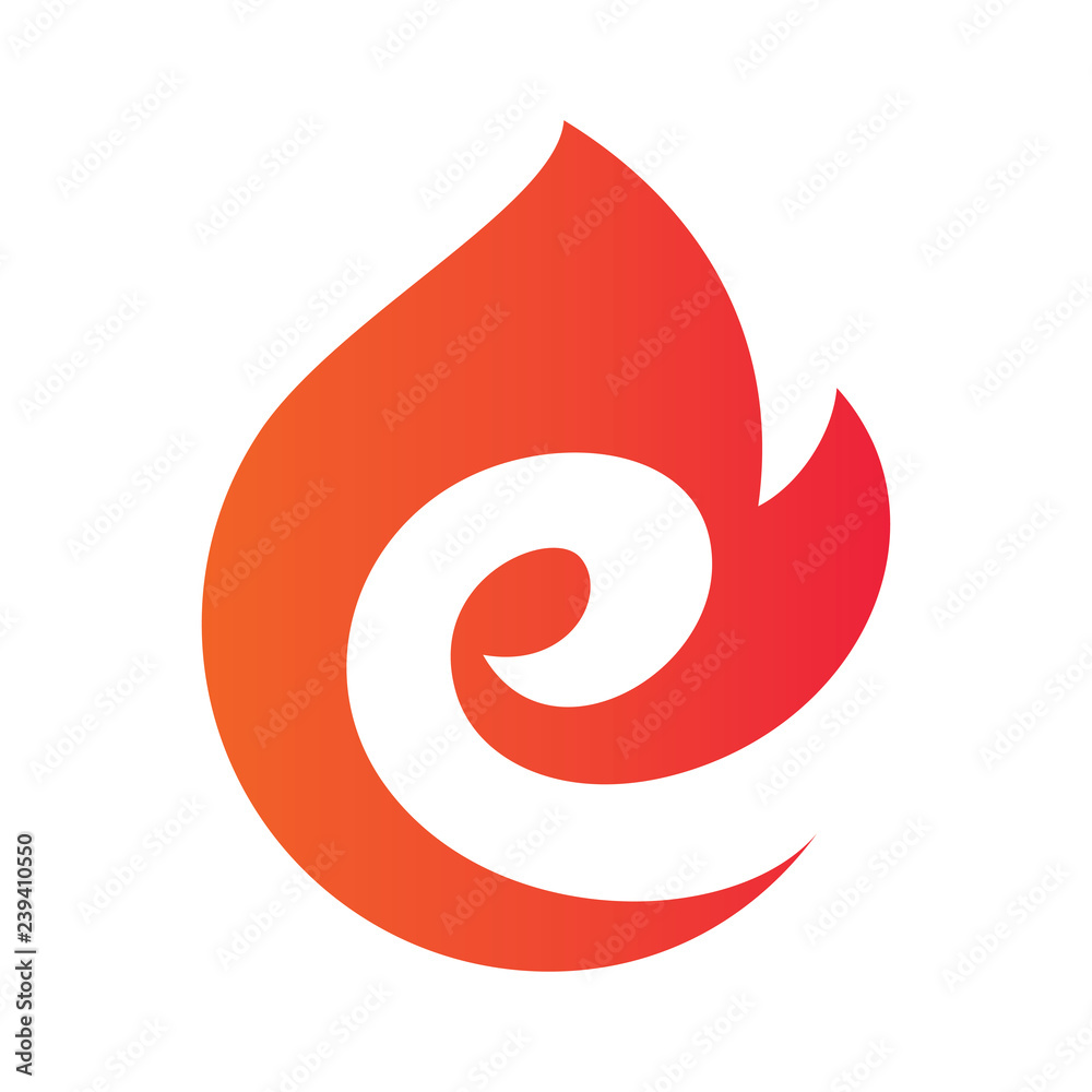 Letter E Fire Logo Stock Vector | Adobe Stock