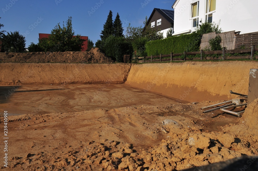 Baugrube fertig Stock Photo | Adobe Stock