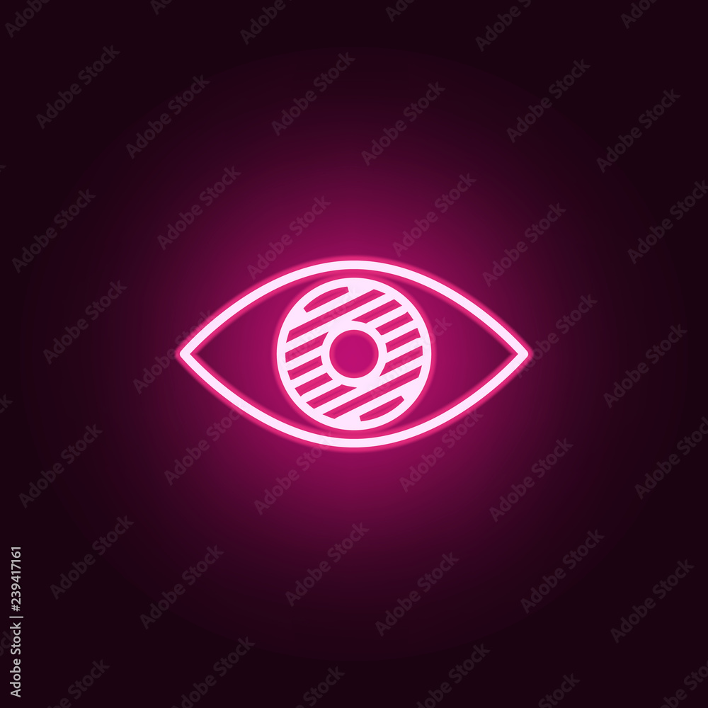 eye icon. Elements of web in neon style icons. Simple icon for websites ...
