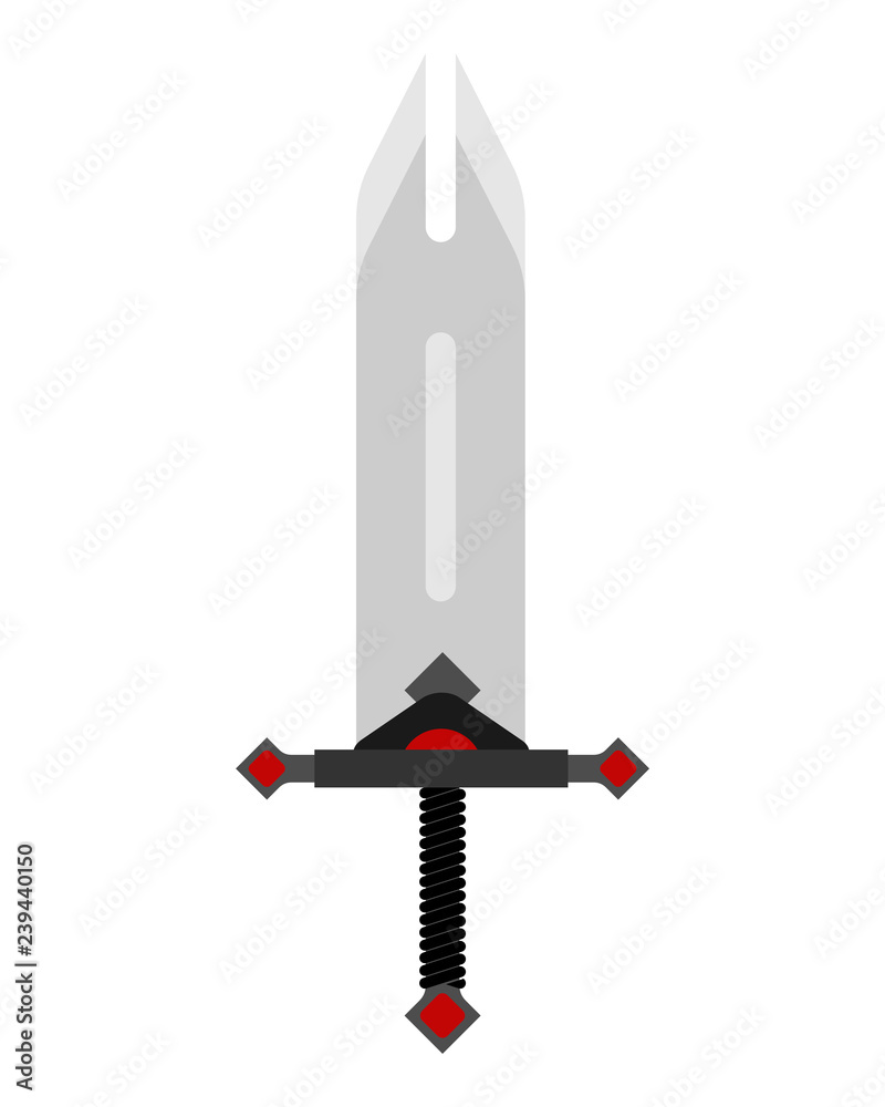 Barbarian Sword isolated. glaive warrior. Ancient blade saber. Slashing ...