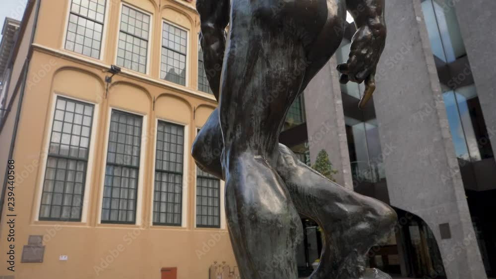 Moving clip of the Rodin statue in front of the city hall in Zwolle ...