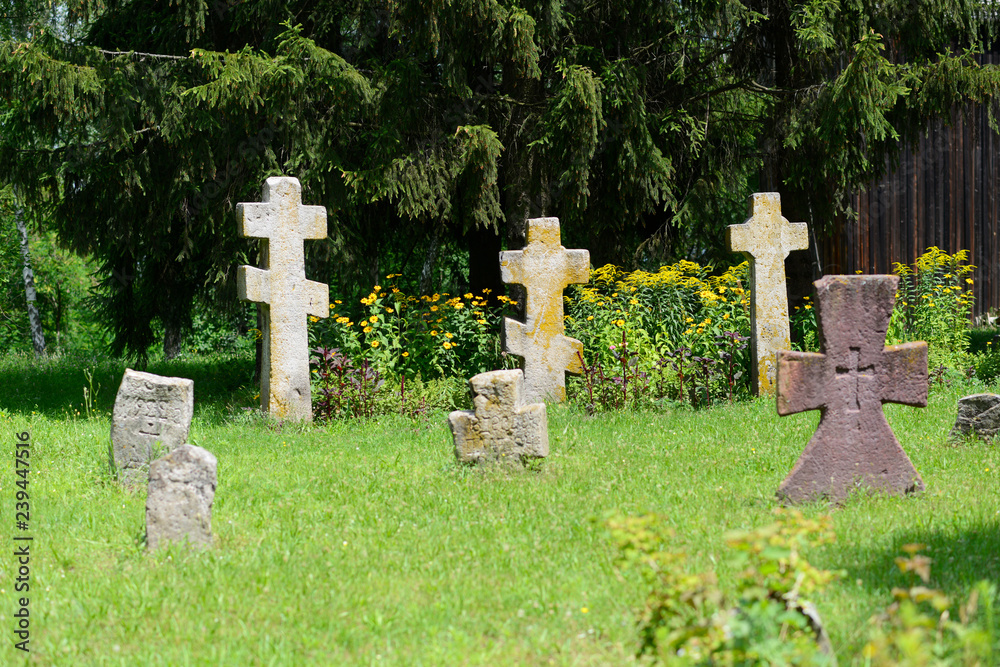cemetery grave old jewish historical abandoned stone gravestones cross ...