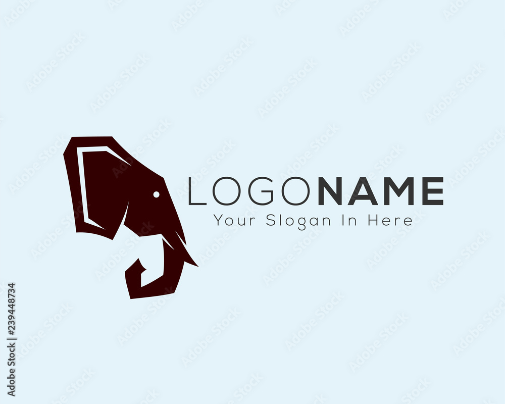 Modern head elephant logo design inspiration Stock Vector | Adobe Stock