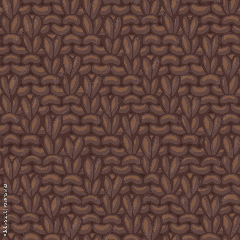 Vector Diagonal Rib Stitch Pattern. Stock Vector | Adobe Stock