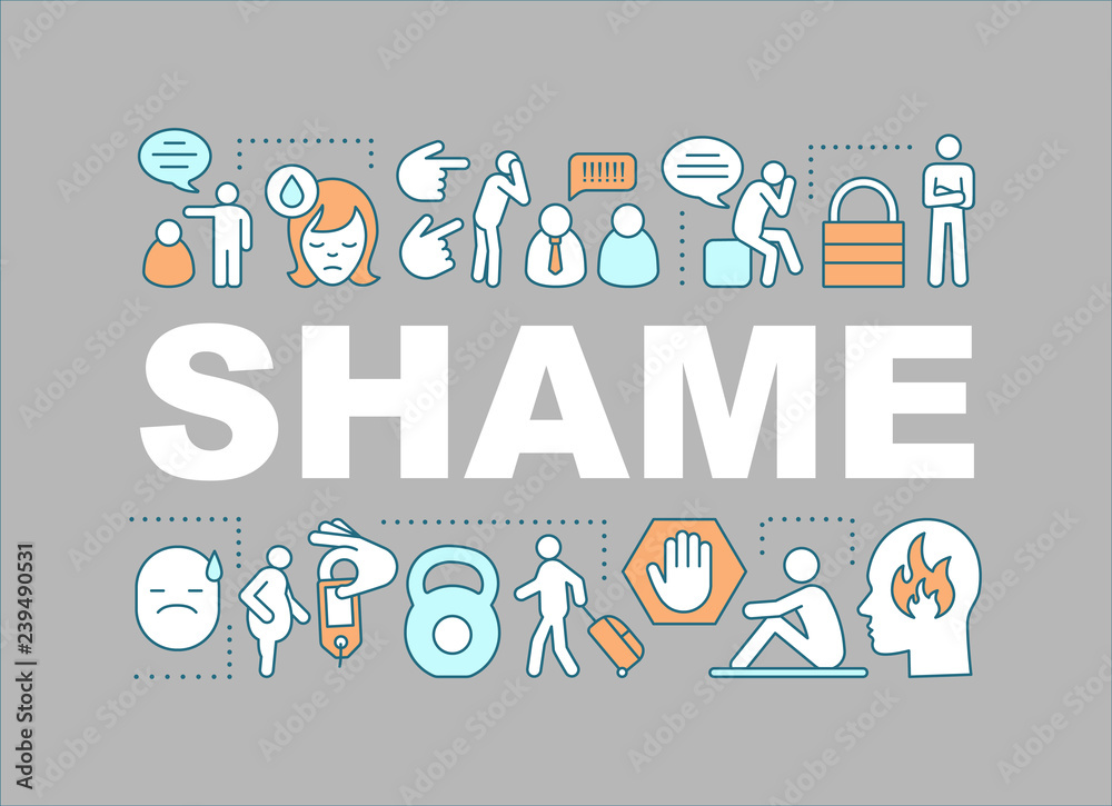 Shame word concepts banner Stock Vector | Adobe Stock