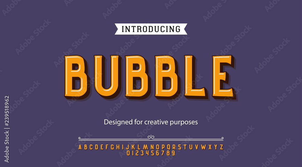 Bubble typeface.For labels and different type designs Stock Vector ...