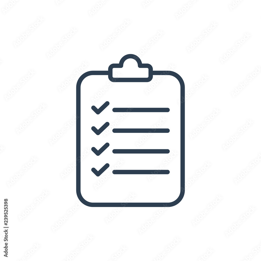 checklist icon vector. One of set web icons. line art Stock Vector ...