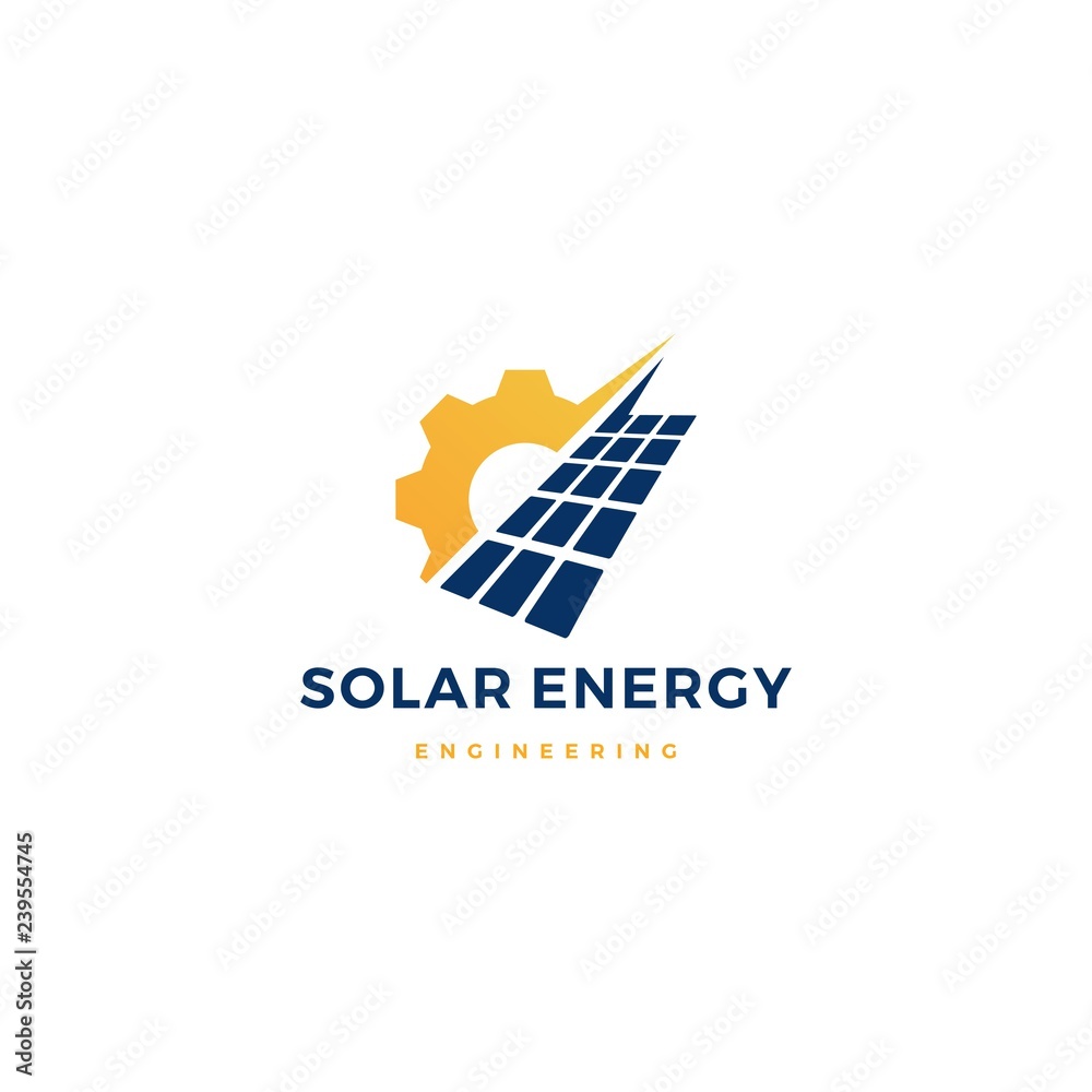 solar panel energy service logo vector icon illustration Stock Vector ...