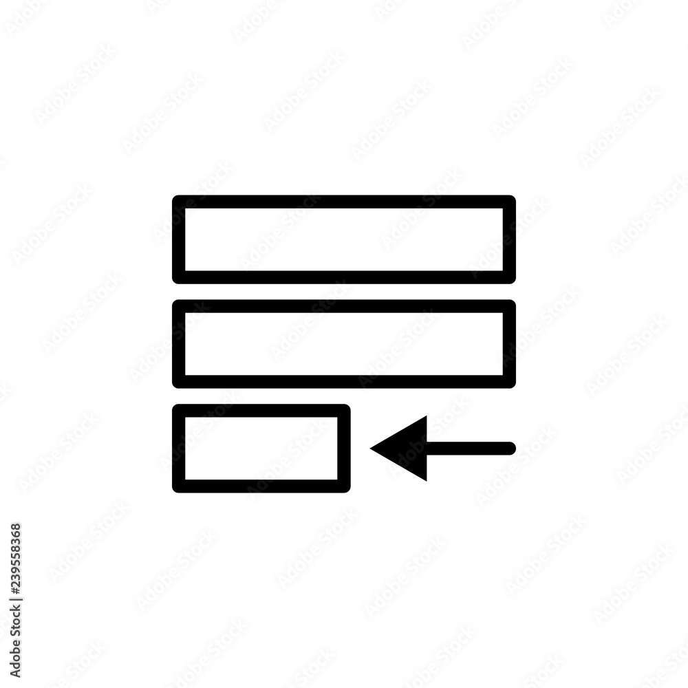 justify text icon. Can be used for web, logo, mobile app, UI, UX Stock ...