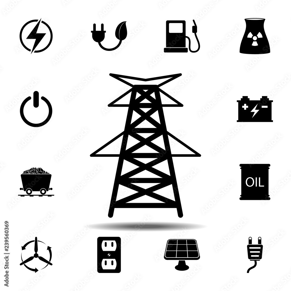 Electricity icon. Simple glyph vector element of energy icons set for ...
