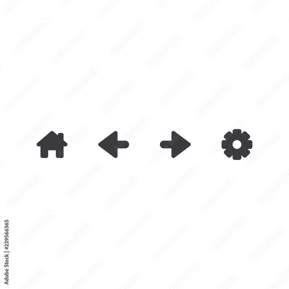 Navigation button icon set. Vector icon. Browser navigation button ... Navigation button icon set. Vector icon. Browser navigation button ...