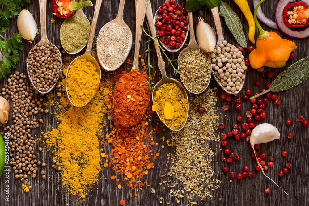 Herbs and spices Stock Photo | Adobe Stock