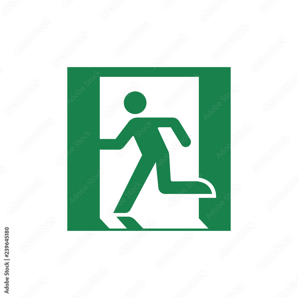 public safety sign (pictogram) / Emergency exit Stock 벡터 | Adobe Stock