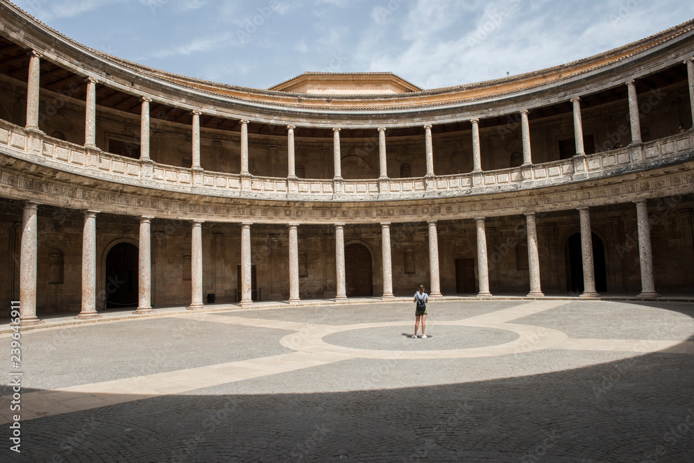 Beautiful architecture of the famous Alcazar of Seville Royal Palace ...