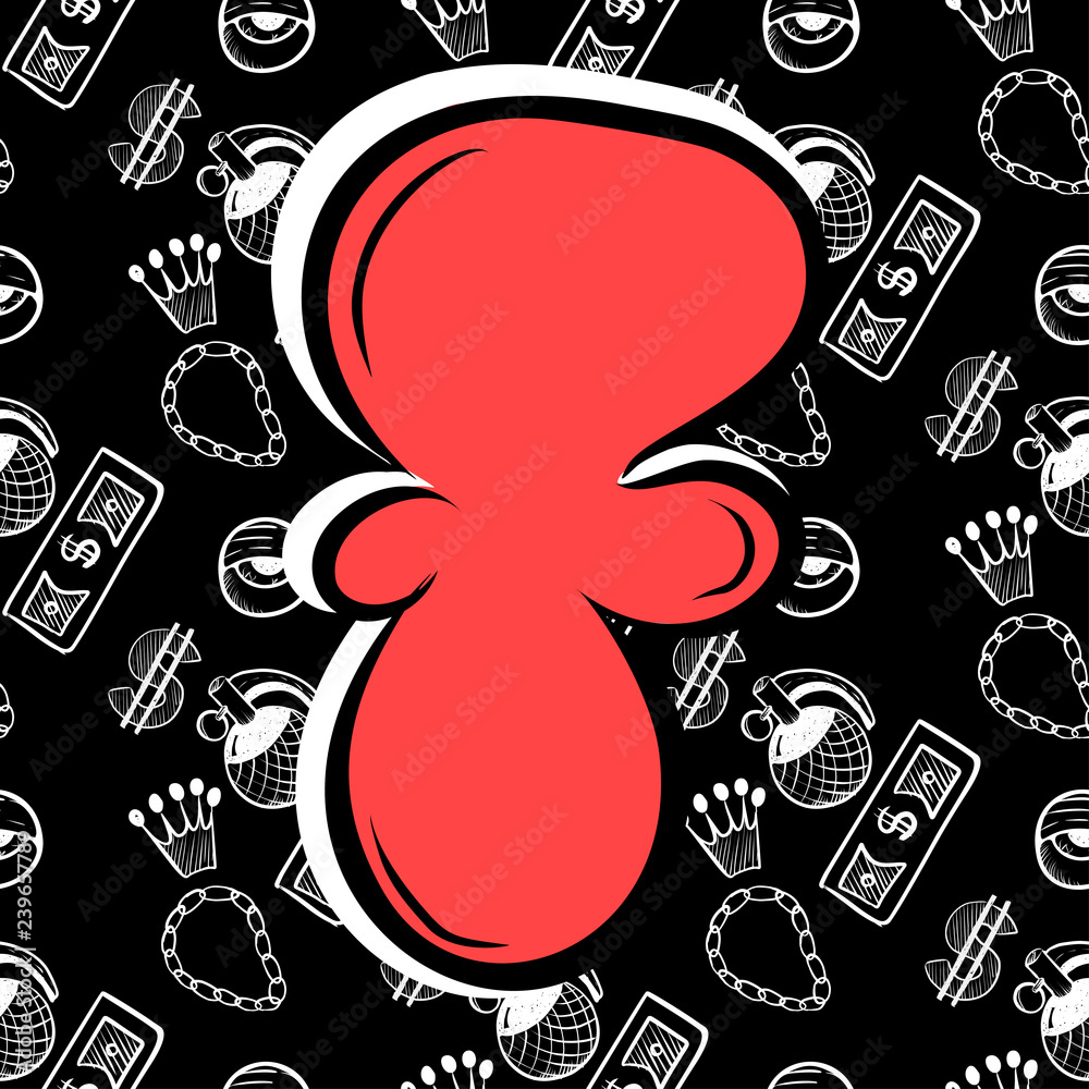 Letter F Graffiti Style