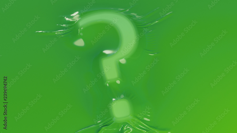 Question mark under green rubber sheet. Stock Illustration | Adobe Stock