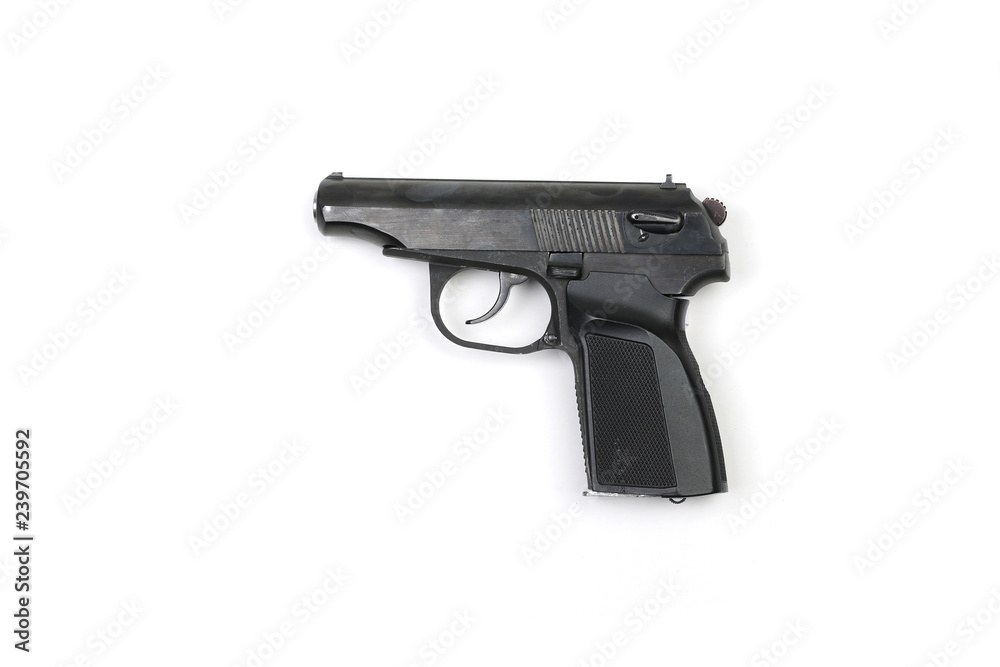 Russian black automatic pistol Stock Photo | Adobe Stock