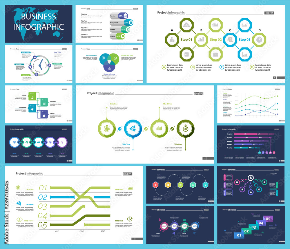 Business inforgraphic design set for management concept. Can be used ...