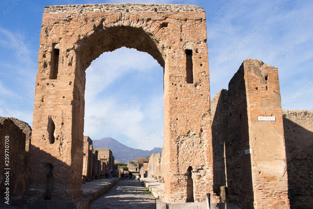 Pompeii is an ancient city buried in 79 AD. from the eruption of ...